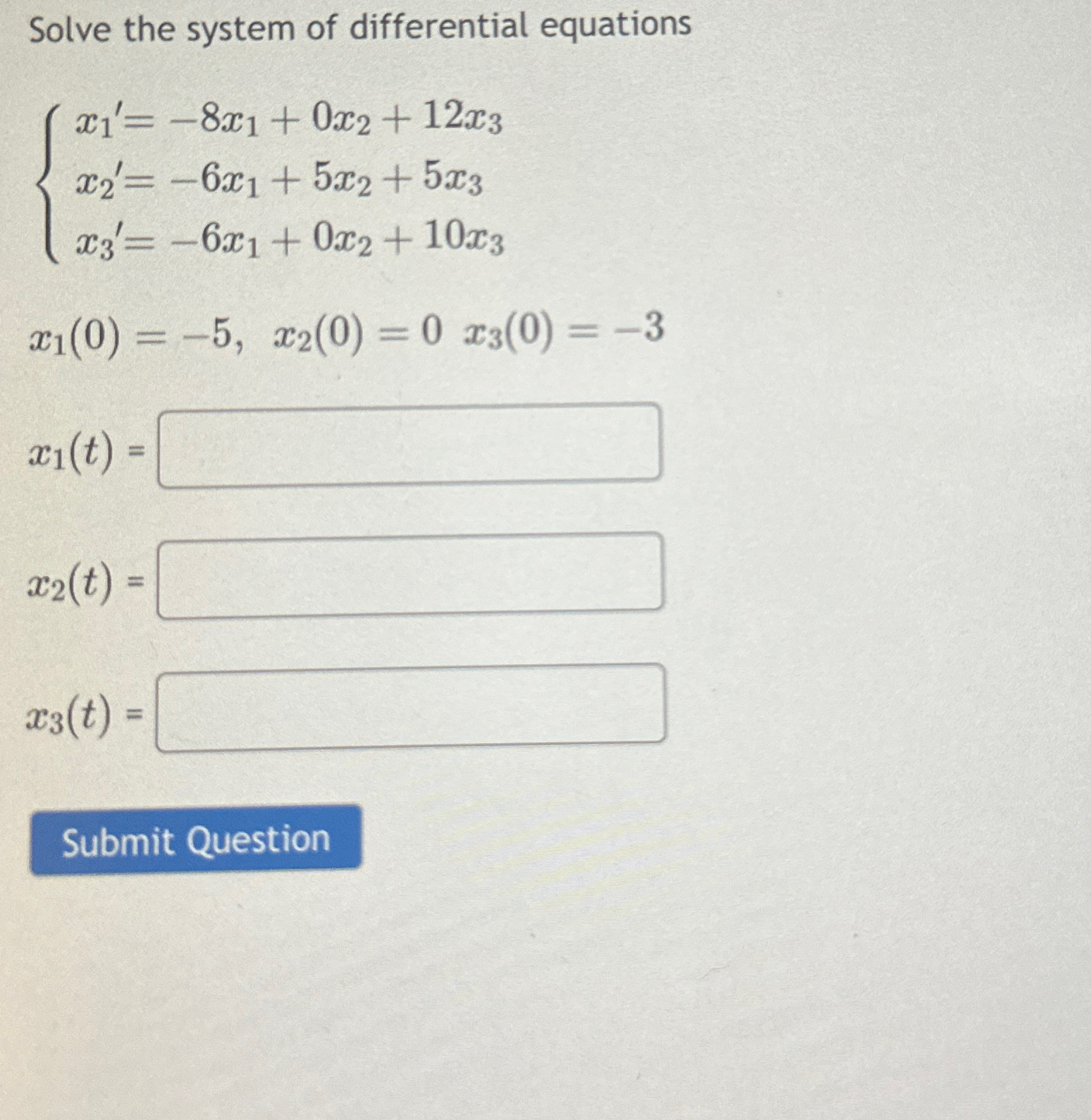 Solve the system of differential | Chegg.com