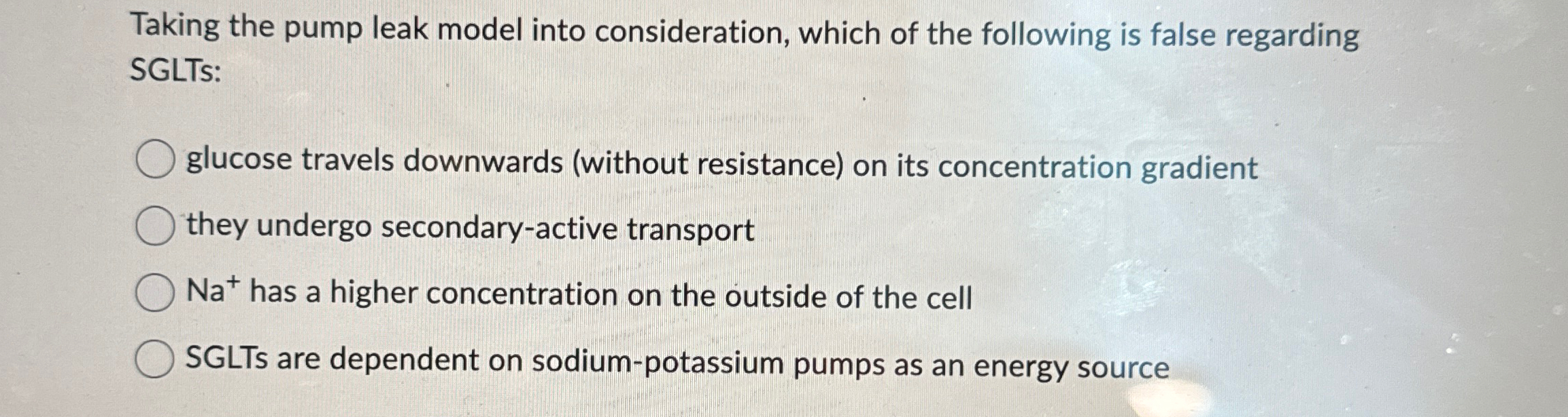 Solved Taking the pump leak model into consideration, which | Chegg.com