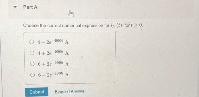 Solved The switch in the circuit show in (Figure 1) has been | Chegg.com