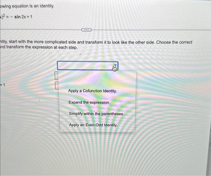 Solved Verify that the following equation is an identity. | Chegg.com