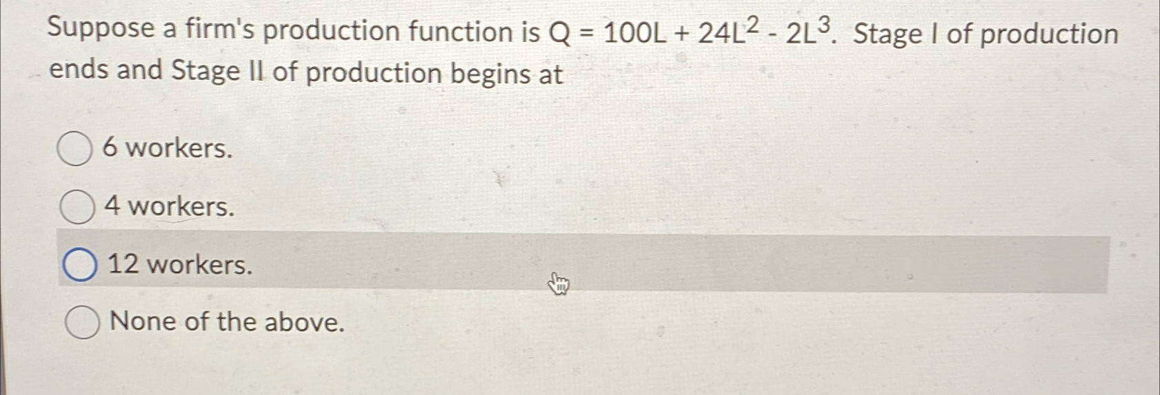 Solved Suppose a firm's production function is | Chegg.com