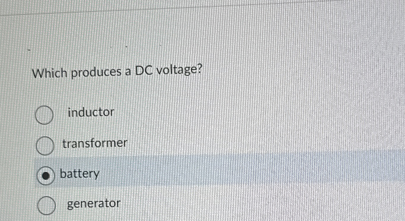 Solved Which produces a DC | Chegg.com