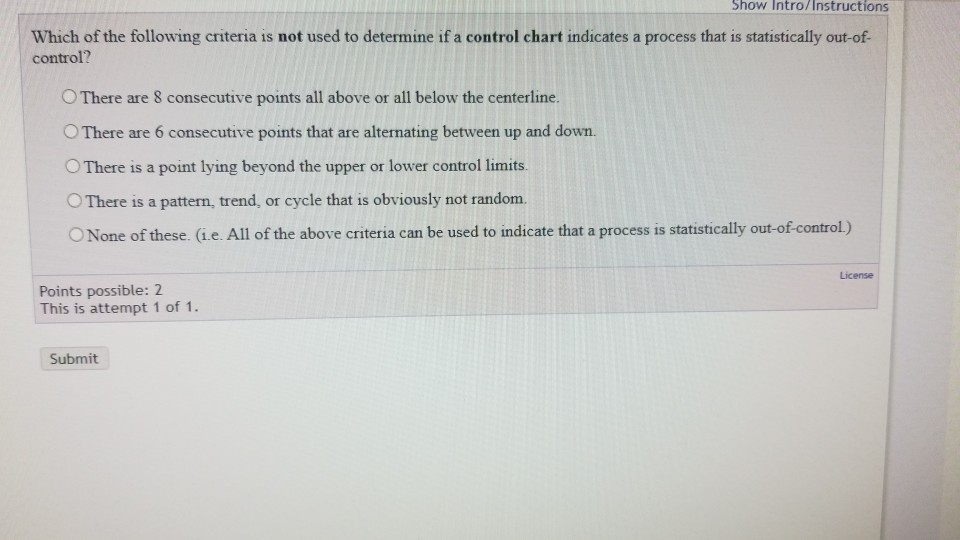 Solved Show Intro/Instructions Which of the following | Chegg.com