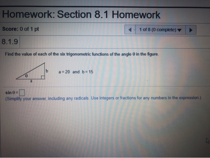Solved Homework Section 8 1 Homework Score 0 Of 1 Pt 1 Of