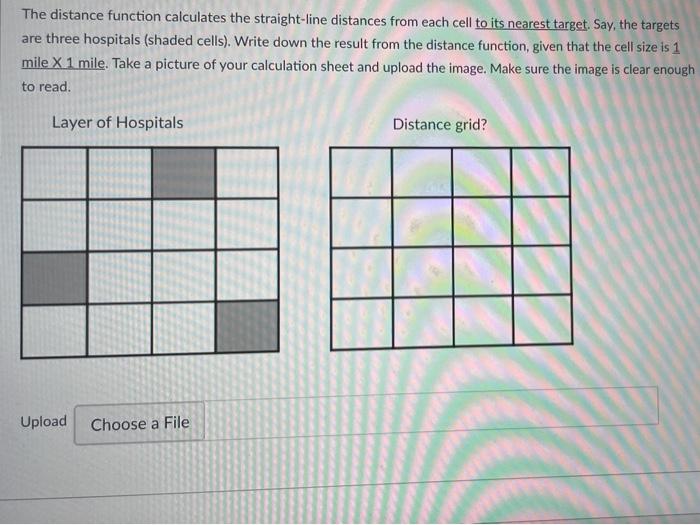 Solved The distance function calculates the straight-line | Chegg.com