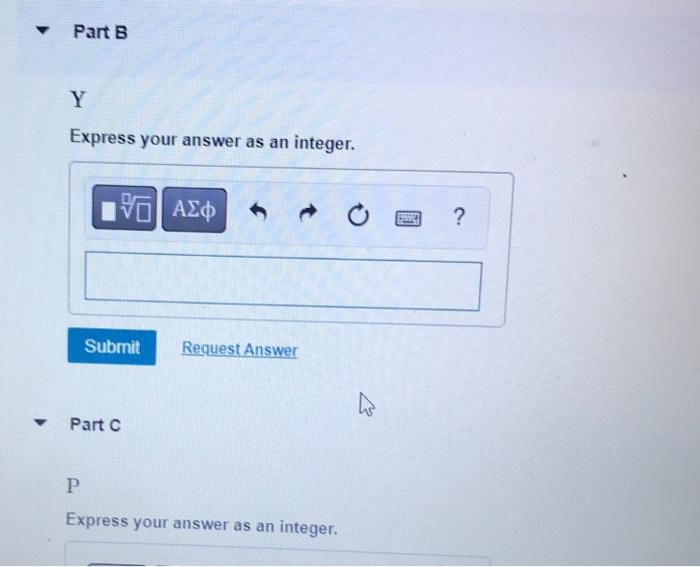 Y Express your answer as an integer. Part C P Express | Chegg.com