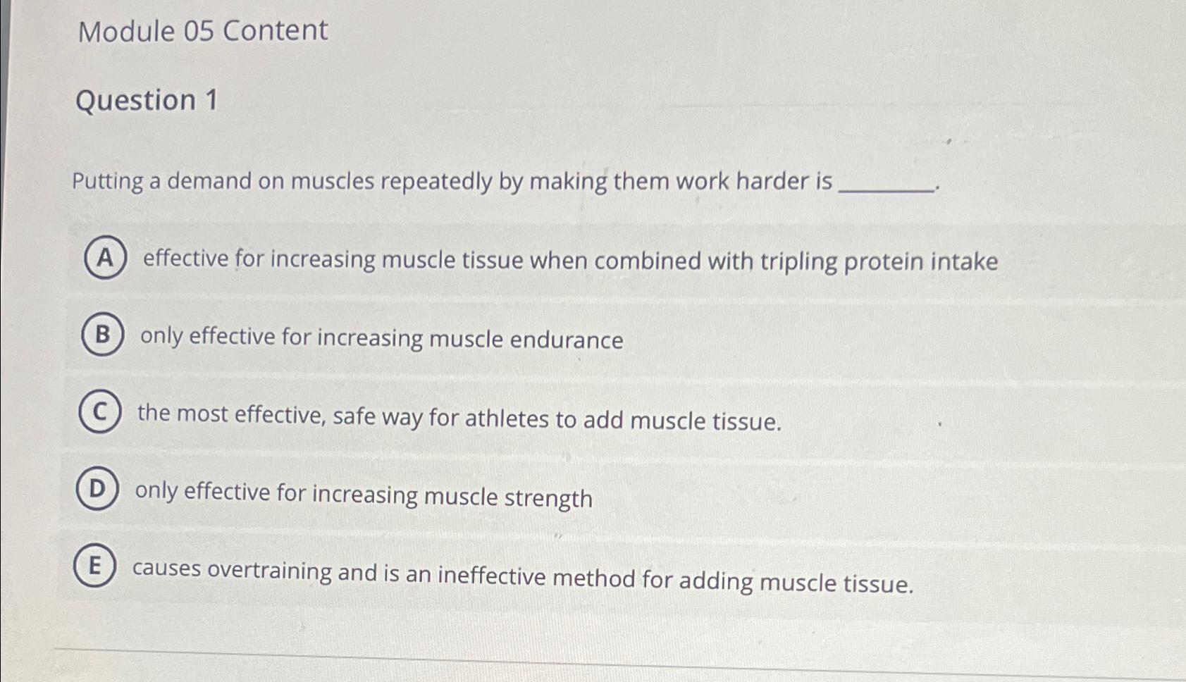 Solved Module 05 ﻿ContentQuestion 1Putting a demand on | Chegg.com