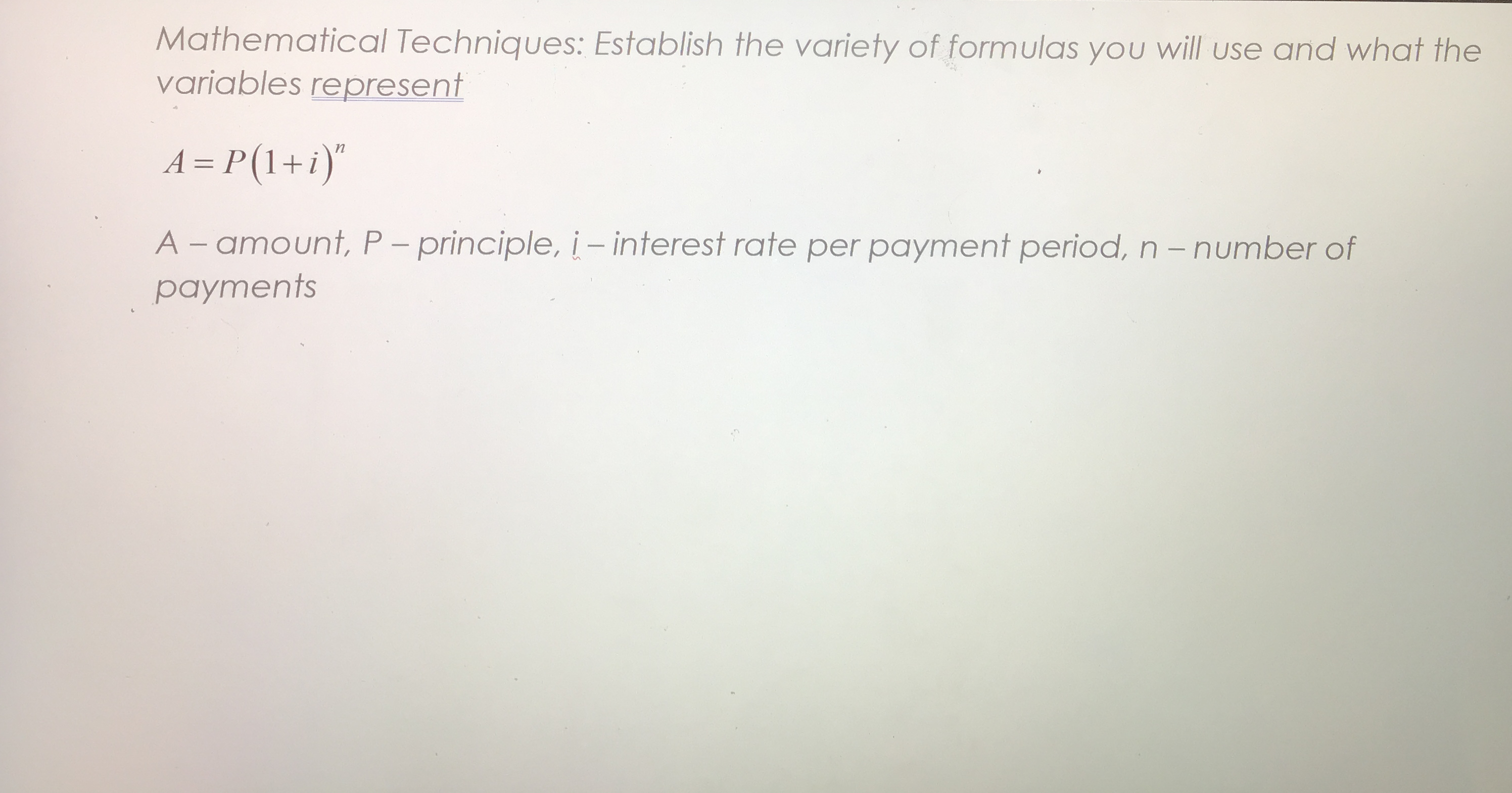 Solved Mathematical Techniques: Establish the variety of | Chegg.com