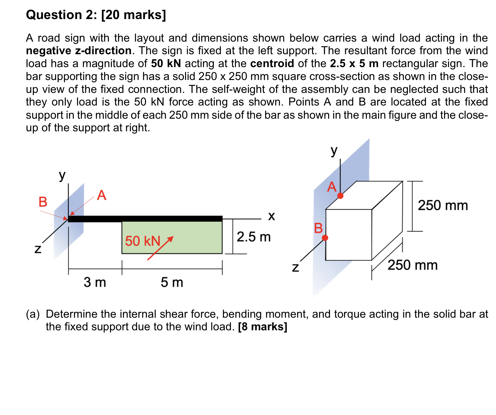 Solved Question 2: [20 ﻿marks]A road sign with the layout | Chegg.com