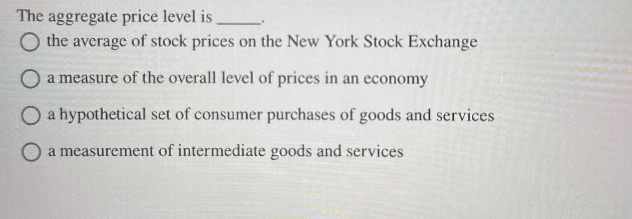 Solved The aggregate price level is q,the average of stock | Chegg.com