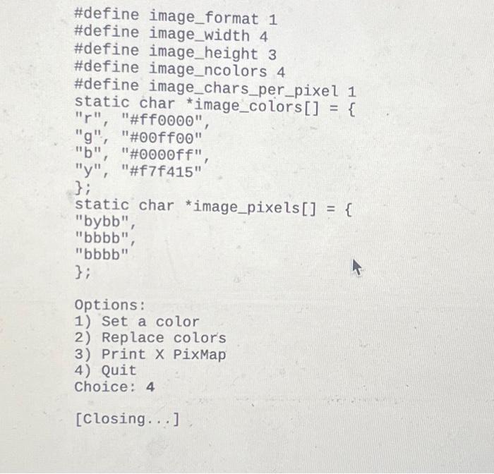 Solved Assignment 6B: X PixMap Images. Most images are | Chegg.com