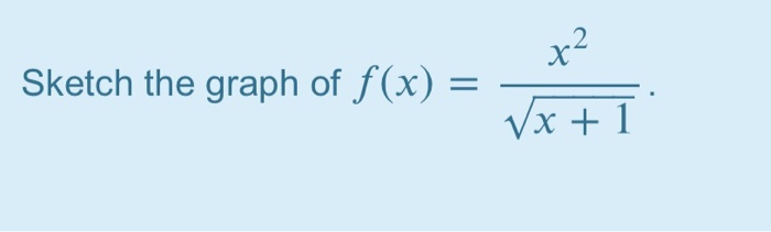 Solved x2 Sketch the graph of f(x) = Vx + 1 | Chegg.com