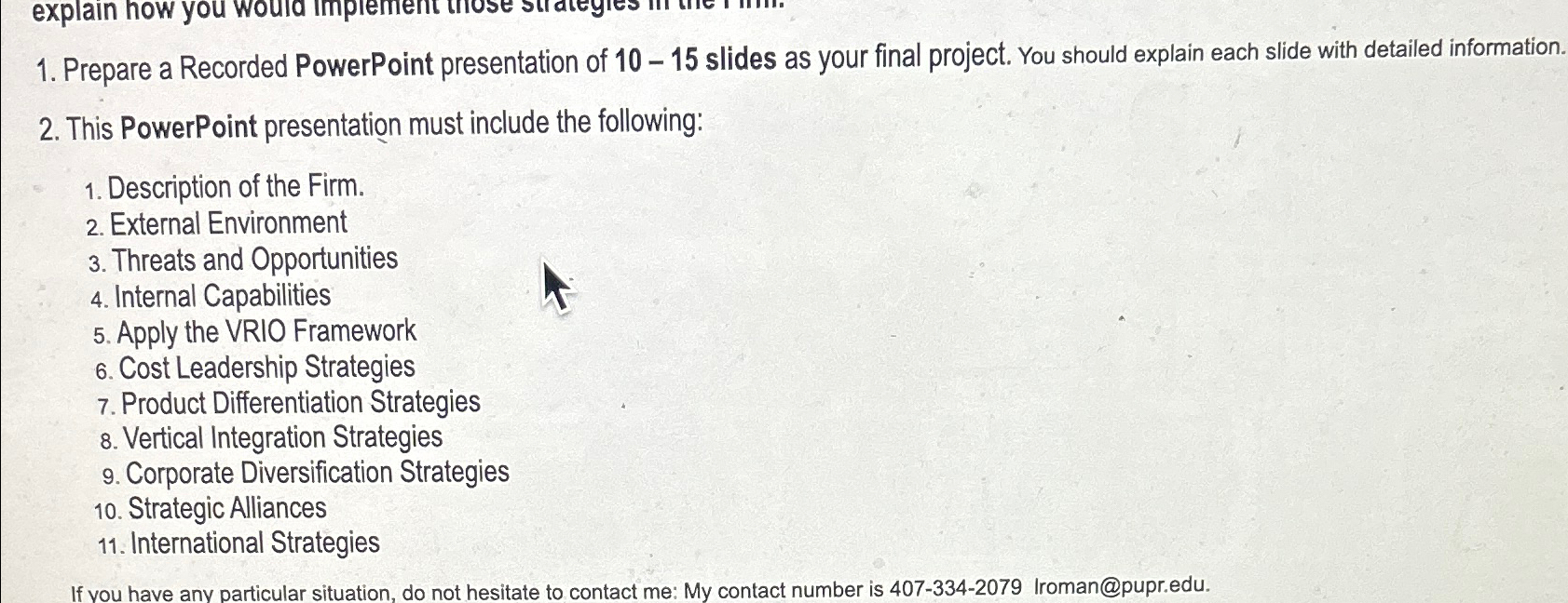 Solved Prepare a Recorded PowerPoint presentation of 10 - 15 | Chegg.com