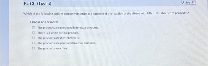Solved Alkenes can undergo bromination under different sets | Chegg.com