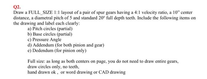 Solved Q2. Draw a FULL_SIZE 1:1 layout of a pair of spur | Chegg.com