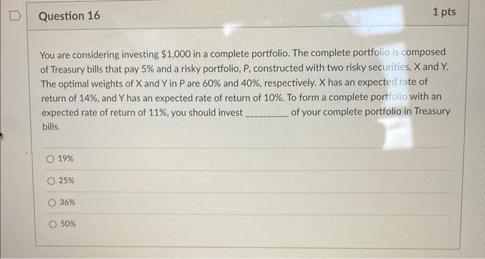 Solved You are considering investing $1,000 in a complete | Chegg.com