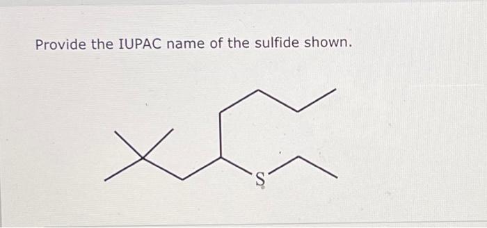 Solved Provide the IUPAC name for the following thiol: Draw | Chegg.com