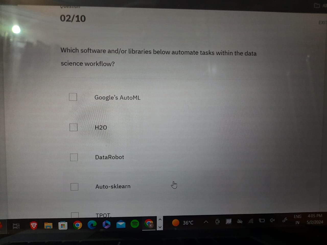 Solved 0210Which software and/or libraries below automate | Chegg.com