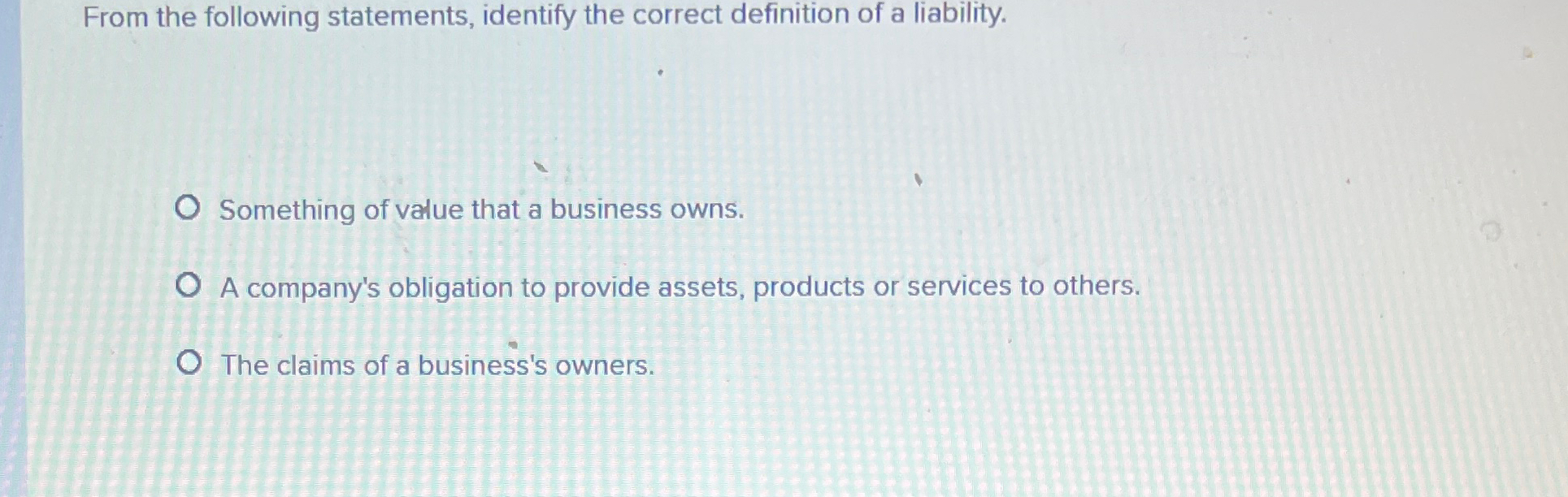 Solved From the following statements, identify the correct | Chegg.com