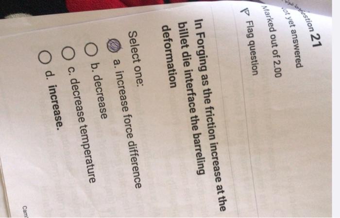 Solved estion 21 ot yet answered Marked out of 2.00 P Flag | Chegg.com Solved estion 21 ot yet answered Marked out of 2.00 P Flag | Chegg.com