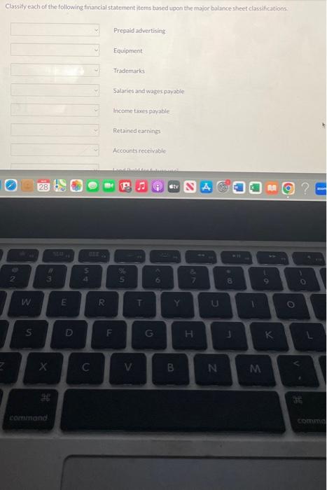 Solved Classify each of the following financial statement | Chegg.com