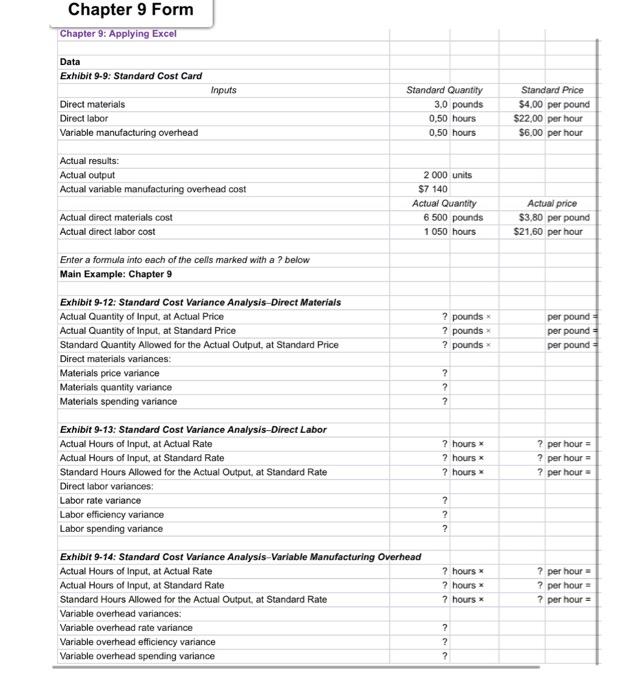 Solved . Please complete the attached spreadsheet by filling | Chegg.com