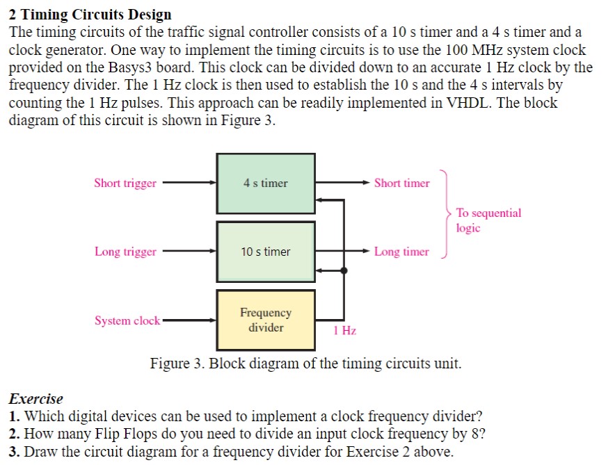 Solved 2 ﻿Timing Circuits DesignThe timing circuits of the | Chegg.com