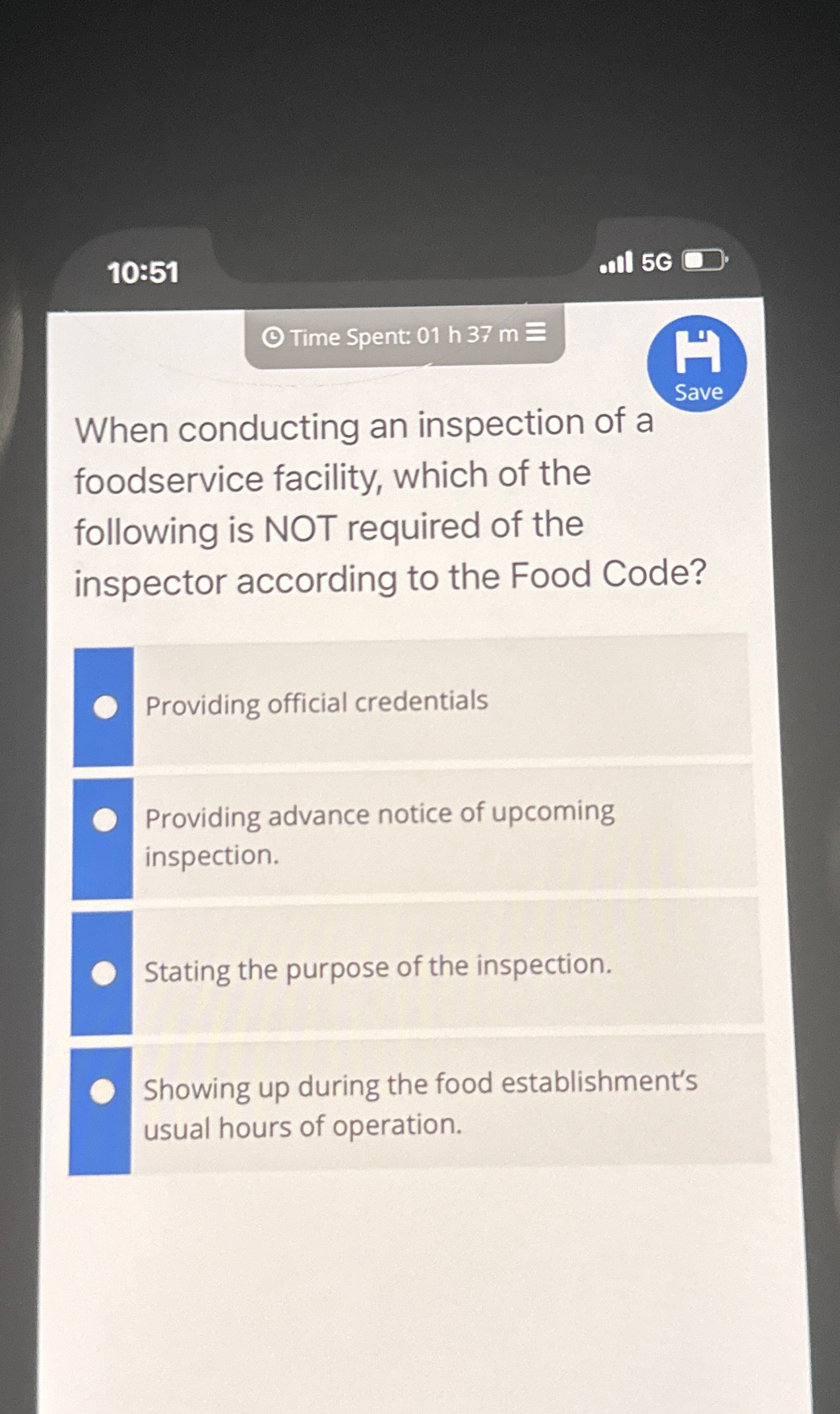Solved 10:51all 5CWhen conducting an inspection of | Chegg.com
