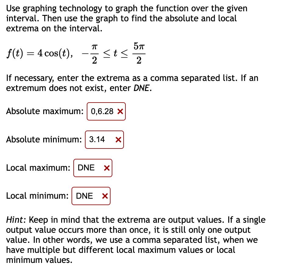 Solved Use graphing technology to graph the function over | Chegg.com