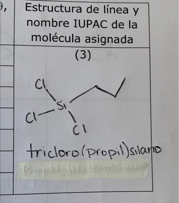 Draw line structure for Trichloro propyl silane | Chegg.com