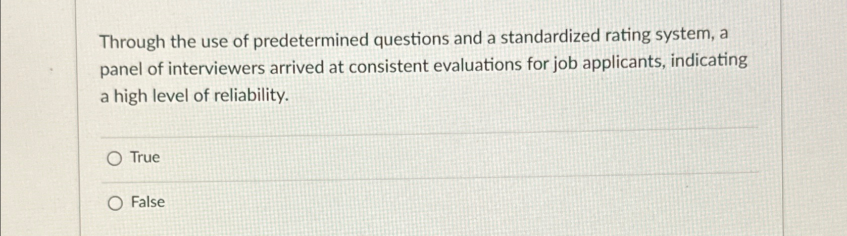 Solved Through the use of predetermined questions and a | Chegg.com