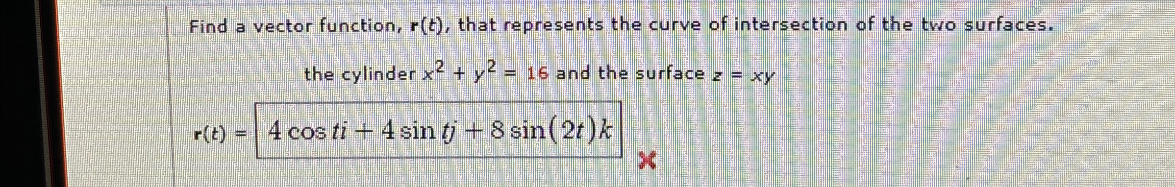 Solved Find a vector function, r(t), ﻿that represents the | Chegg.com