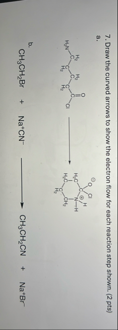 Solved Draw the curved arrows to show the electron flow for | Chegg.com