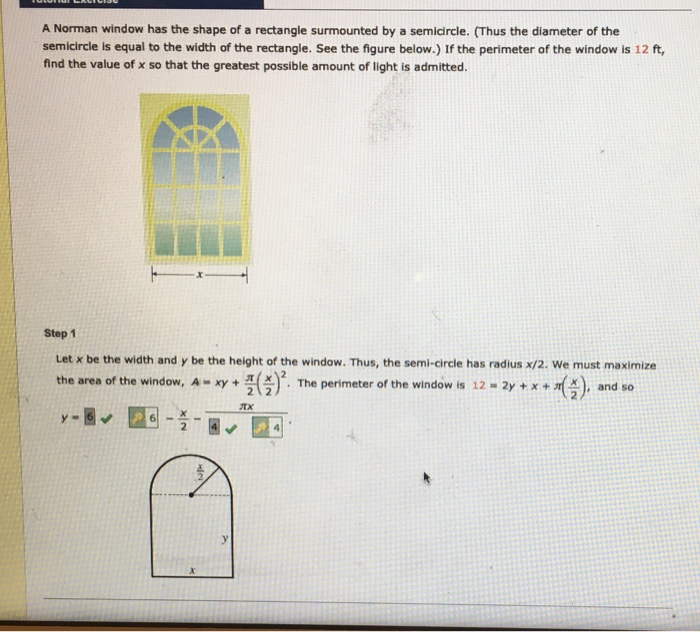 Solved A Norman window has the shape of a rectangle | Chegg.com