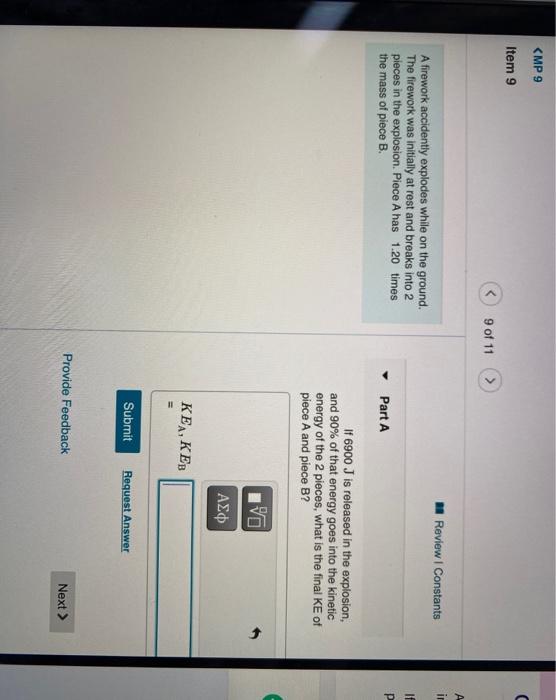 Solved A ir Review Constants A firework accidently explodes | Chegg.com