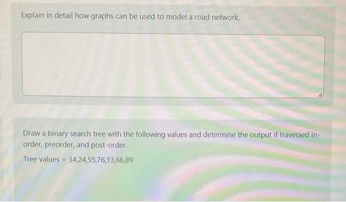 Solved Explain in detail how graphs can be used to model a | Chegg.com