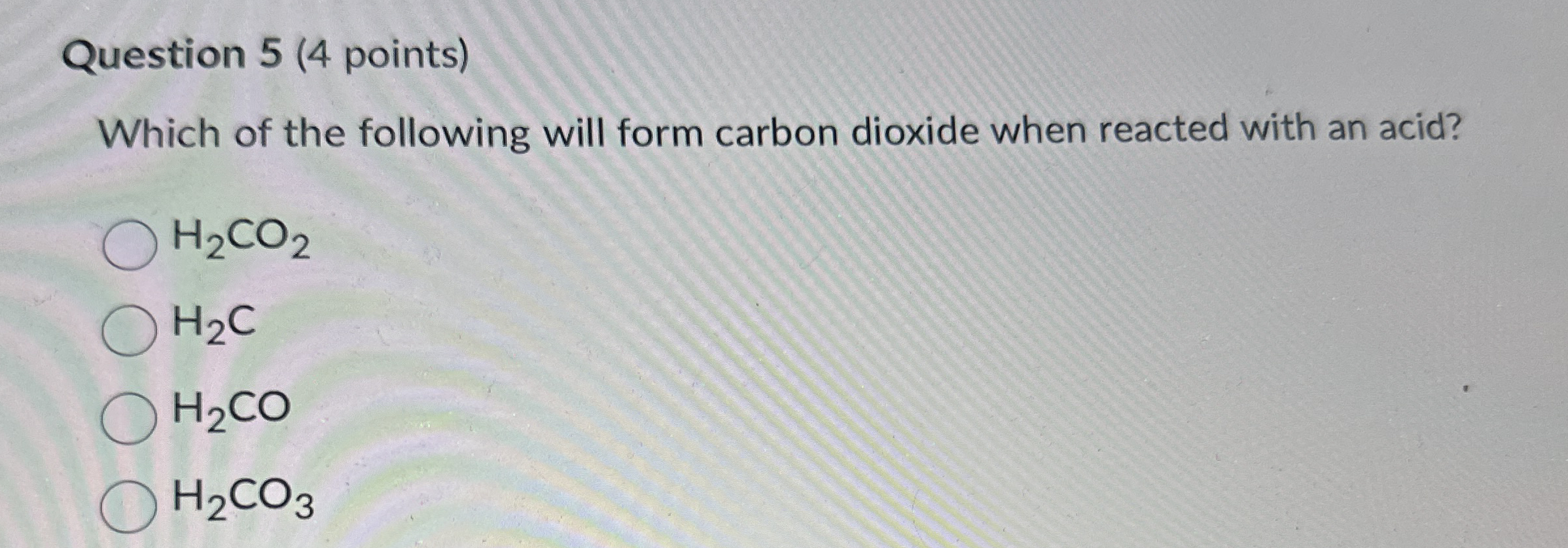 Solved Question 5 (4 ﻿points)Which of the following will | Chegg.com