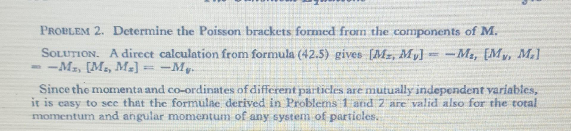 Solved Pronlem 2. Determine the Poisson brackets formed from | Chegg.com
