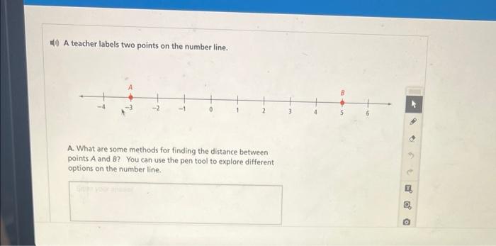 Solved A teacher labels two points on the number line. A. | Chegg.com