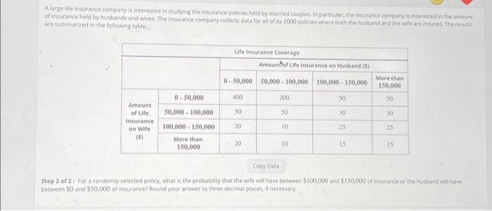 Solved A large life insurance company is interested in | Chegg.com