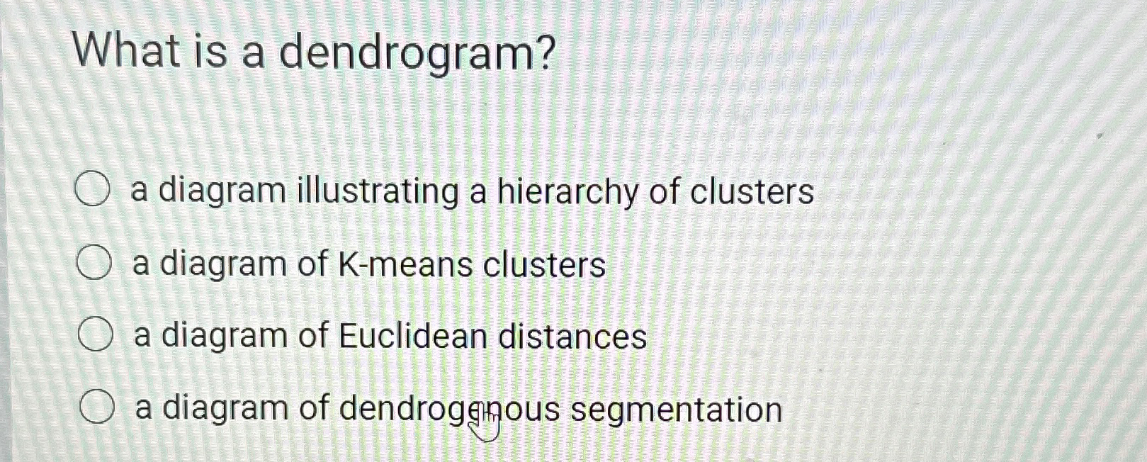 Solved What is a dendrogram?a diagram illustrating a | Chegg.com