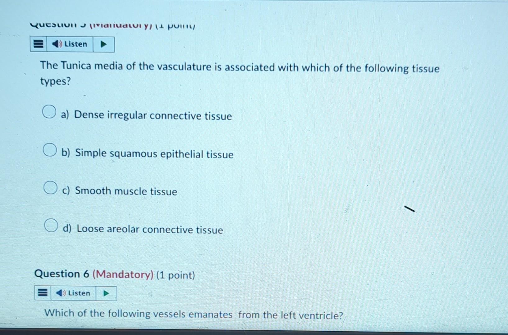 Solved The Tunica media of the vasculature is associated | Chegg.com