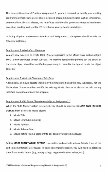 Solved This is a continuation of Practical Assignment 1; you | Chegg.com