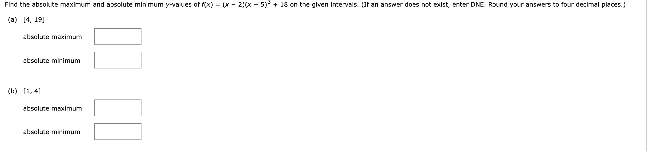 Solved A 4 19absolute Maximumabsolute Chegg