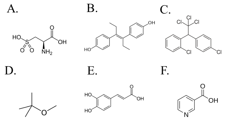 Solved name each chemical structure : A.B.C.D.E.F. | Chegg.com