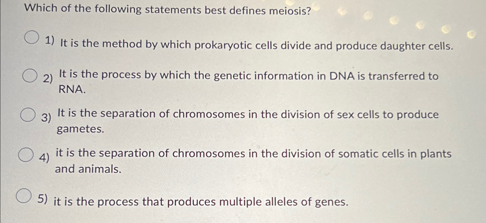 Solved Which of the following statements best defines | Chegg.com