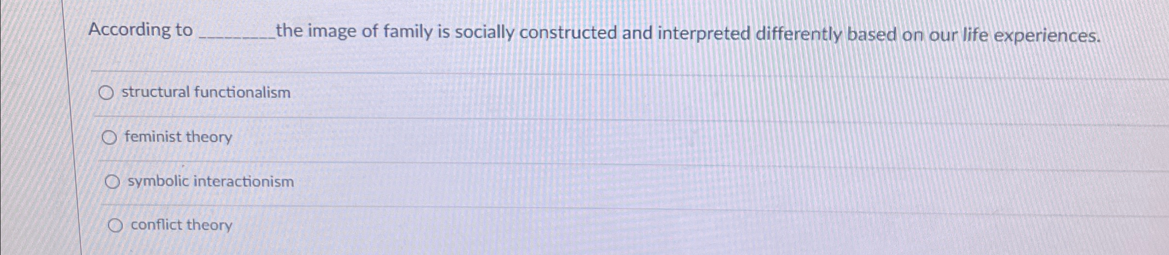 Solved According to ﻿the image of family is socially | Chegg.com