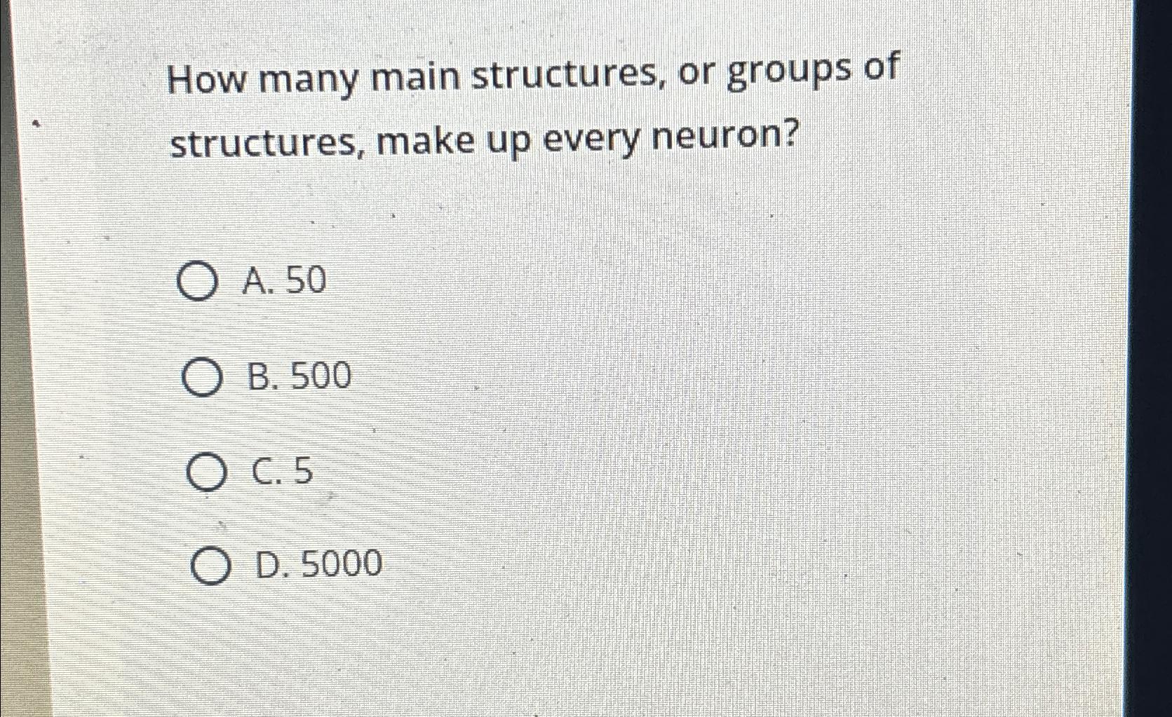 Solved How many main structures, or groups of structures, | Chegg.com