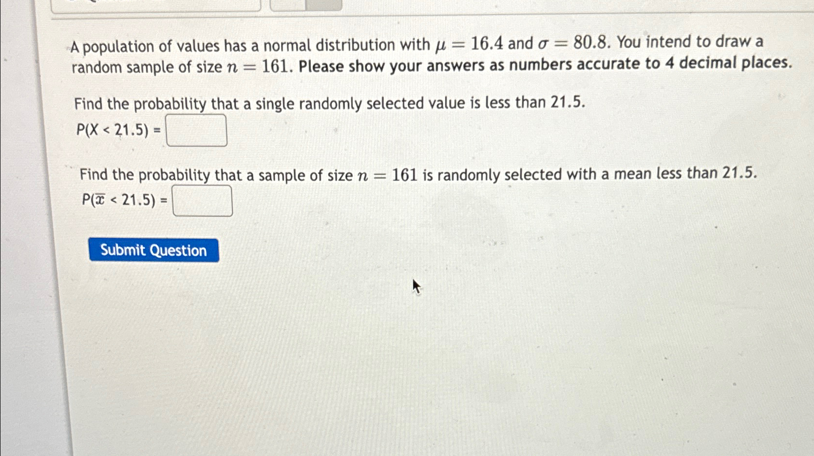 Solved A population of values has a normal distribution with | Chegg.com