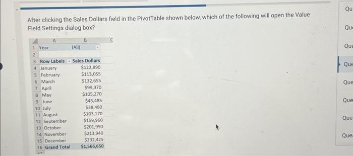 Solved Click the Field Settings button in the Design tab | Chegg.com